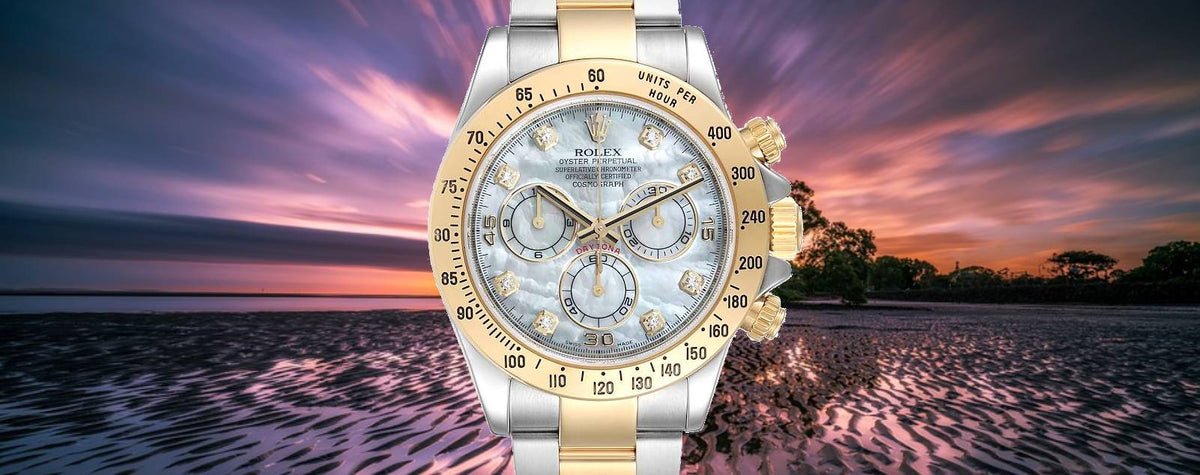 Rolex two tone daytona store